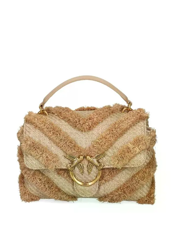 Pinko Fringed Chevron Shoulder Bag