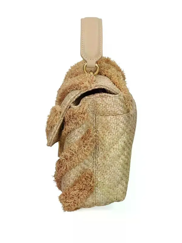 Pinko Fringed Chevron Shoulder Bag