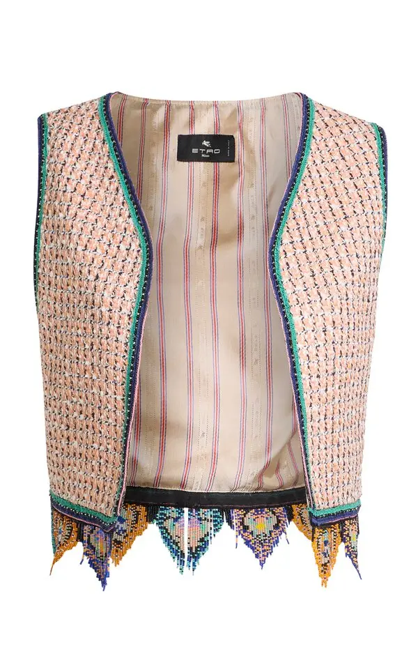 Etro Embroidered Tweed Vest - Multi