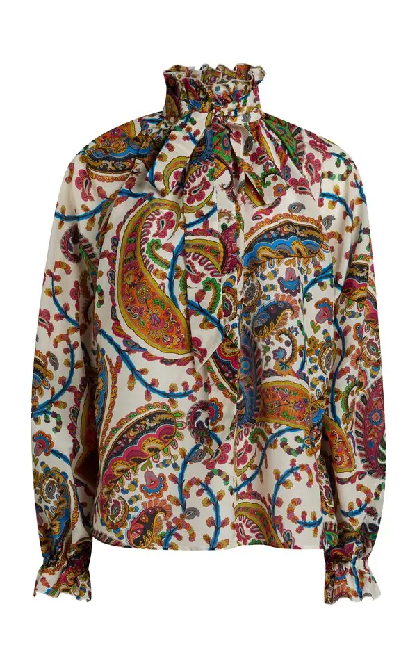 Etro Scarf-detailed Top - Print