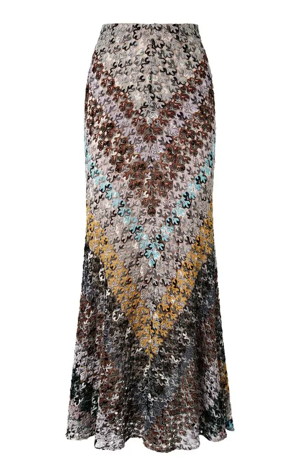 Missoni Metallic Knit Maxi Skirt