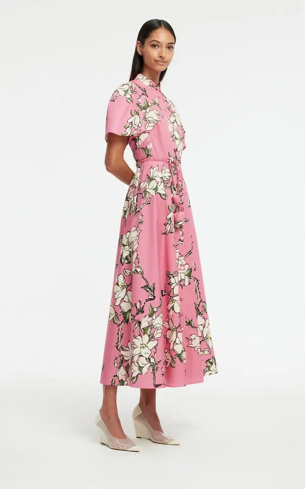 LEO LIN Bianca Cotton Midi Dress - Print