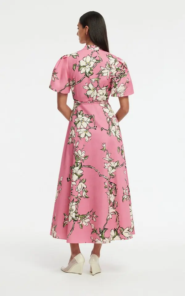 LEO LIN Bianca Cotton Midi Dress - Print