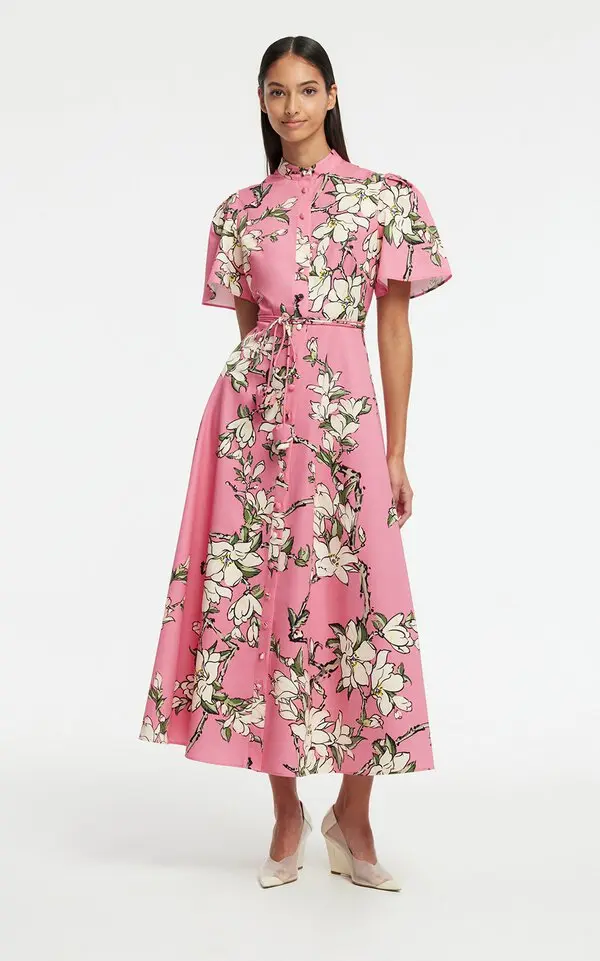 LEO LIN Bianca Cotton Midi Dress - Print