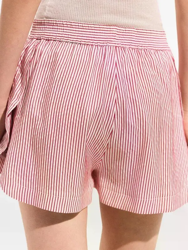 Stella McCartney Striped Silk Shorts - Pink
