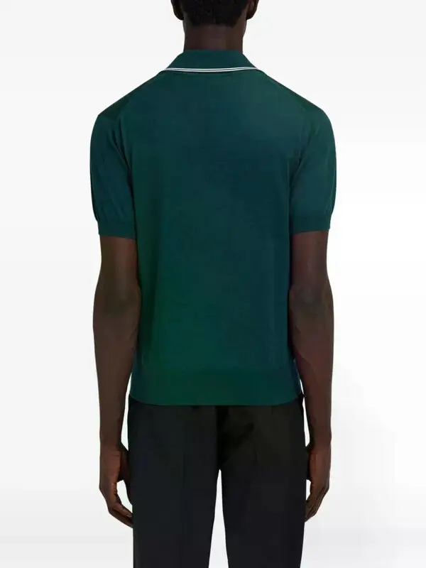 FERRAGAMO Striped-collar T-shirt
