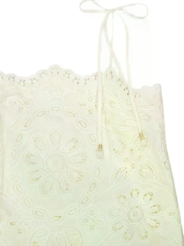 Zimmermann Floral-embroidered Dress - Neutrals