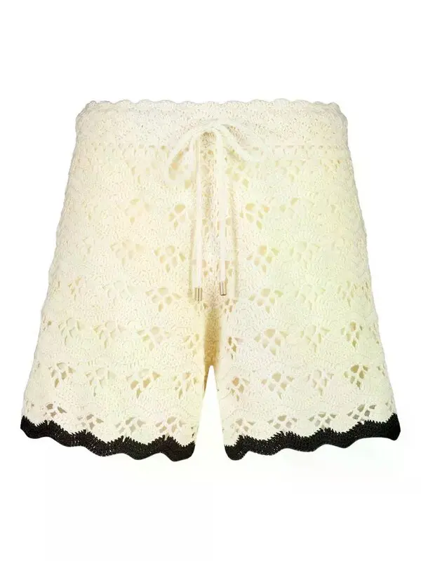 Zimmermann Crochet Shorts - Neutrals