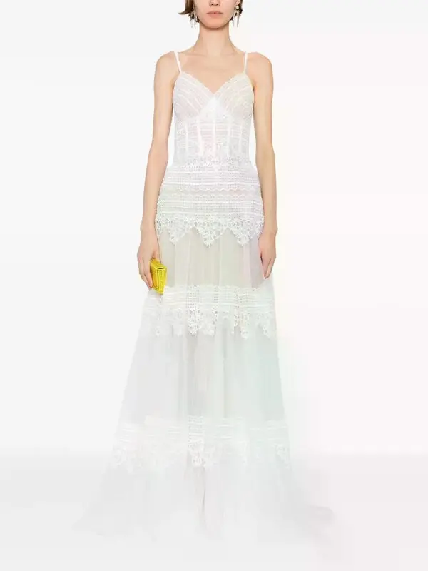 SAIID KOBEISY Lace Gown - White