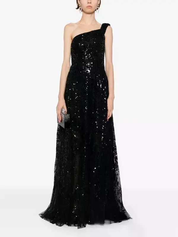 SAIID KOBEISY Off-shoulder Embroidered Dress