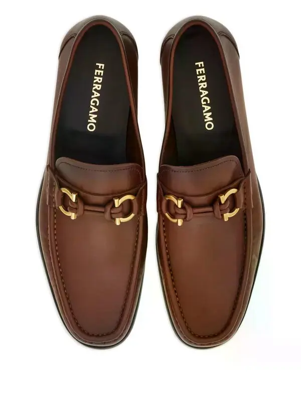 FERRAGAMO Gancini Leather Loafers