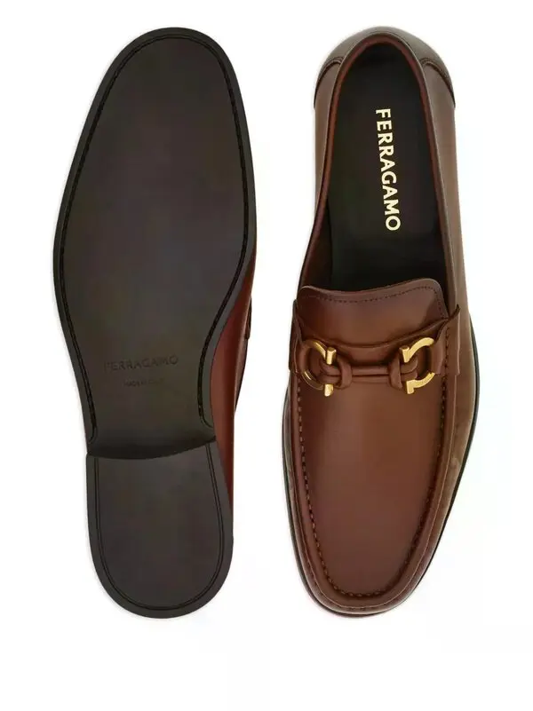FERRAGAMO Gancini Leather Loafers