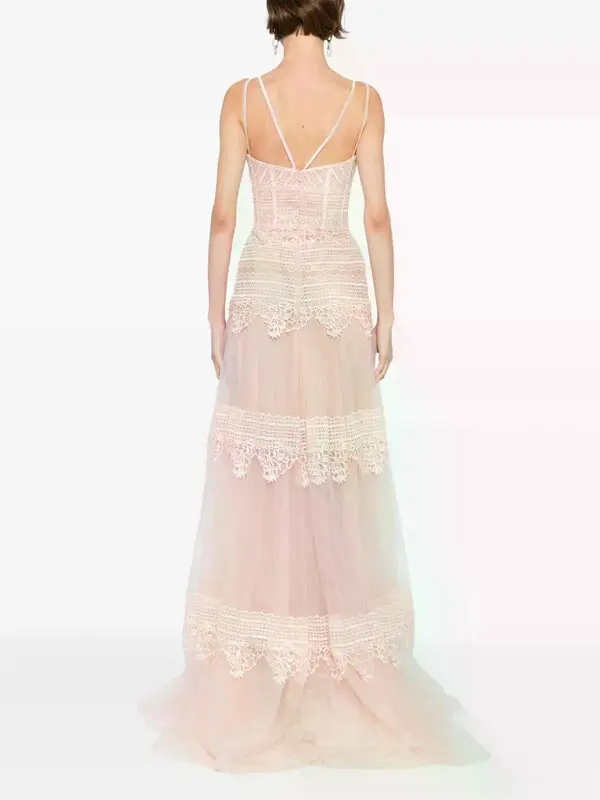 SAIID KOBEISY Lace Maxi Dress - Pink