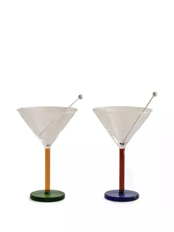 SOPHIE LOU JACOBSEN Piano Cocktail Glasses - Green