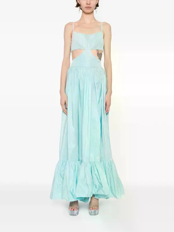 SAIID KOBEISY Taffeta Midi Dress - Blue