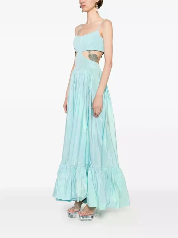 SAIID KOBEISY Taffeta Midi Dress - Blue