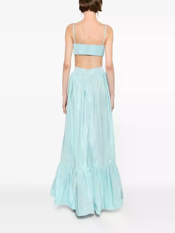 SAIID KOBEISY Taffeta Midi Dress - Blue