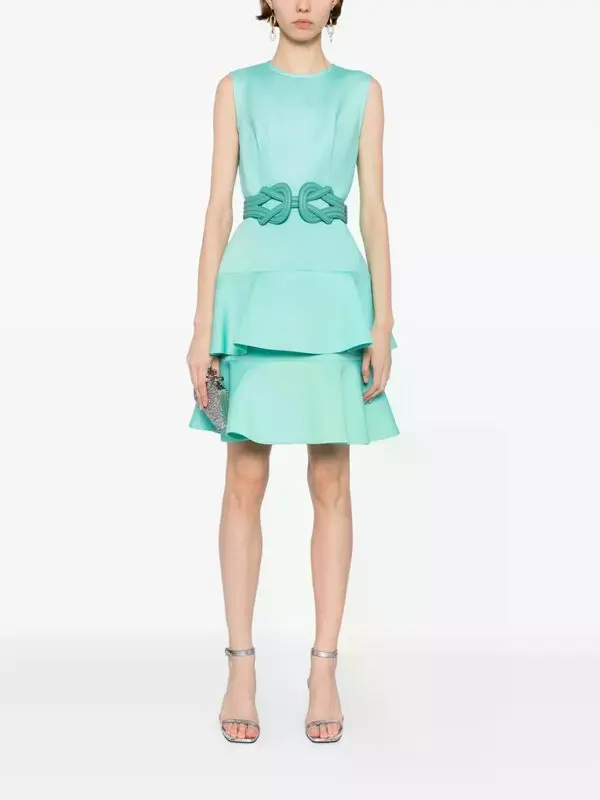 SAIID KOBEISY Ruffled Mini Dress - Green