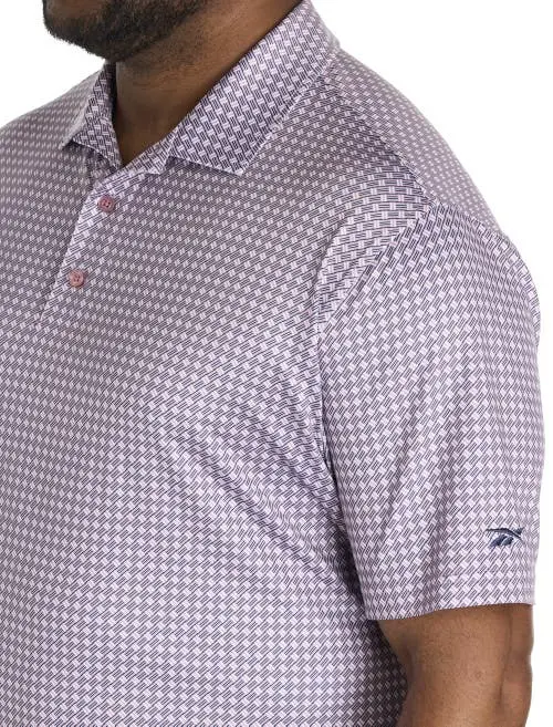 REEBOK Big & Tall Basketweave Performance Polo Shirt - Infused Lilac