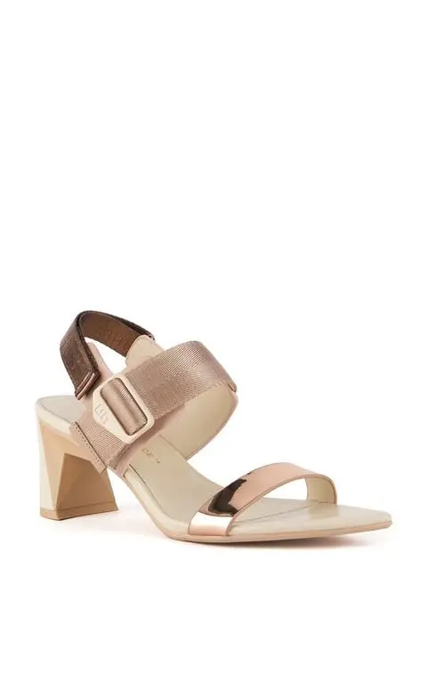 United Nude Poly Soga Mid Heel Sandals - Cameo Mix
