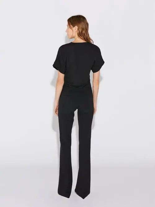 CALLAS MILANO Jules Stretch Jersey Fit And Flare Pant - Black
