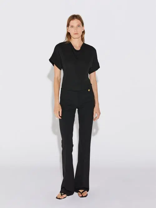 CALLAS MILANO Jules Stretch Jersey Fit And Flare Pant - Black
