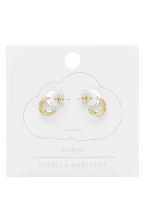 Estée Lauder Double Illusion Hoop Earrings - Gold Plated