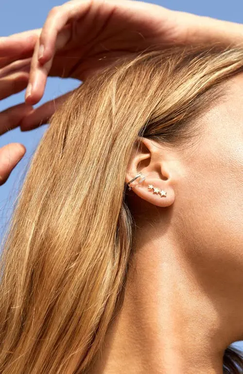 Estée Lauder Trio Star Ear Crawler Earrings