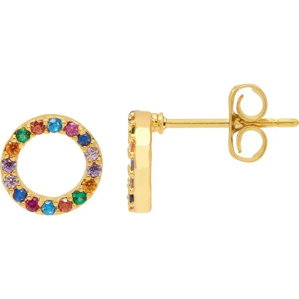 Estée Lauder Cubic Zirconia Circle Stud Earrings