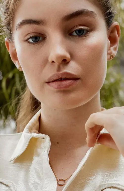 Estée Lauder Cubic Zirconia Circle Stud Earrings