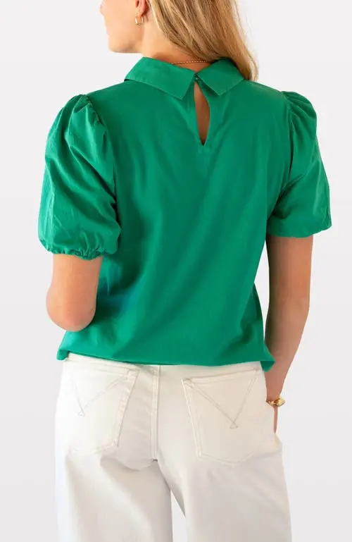 VOYAGEUR BY MERSEA Francie Collar Top - Spring Green