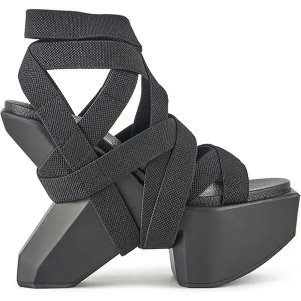 United Nude Boulder Bondage Platform Wedge Pumps