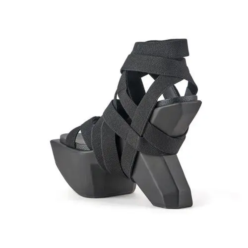 United Nude Boulder Bondage Platform Wedge Pumps
