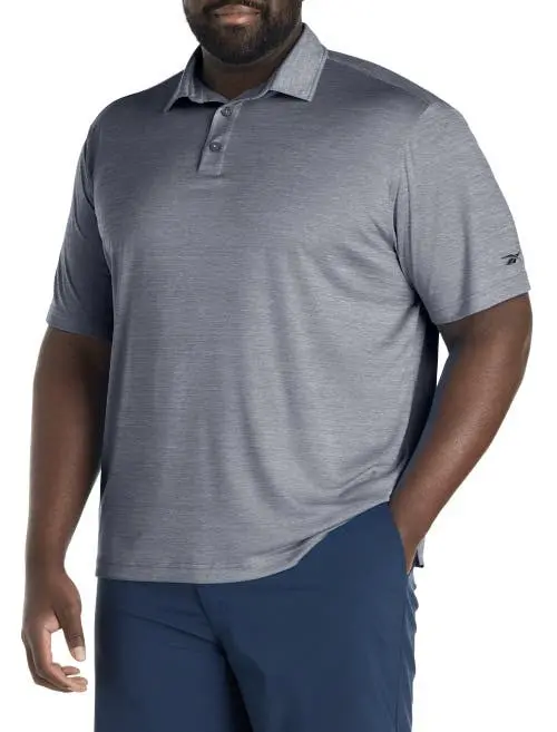 REEBOK Big & Tall Performance Heather Polo Shirt - Grey Heather