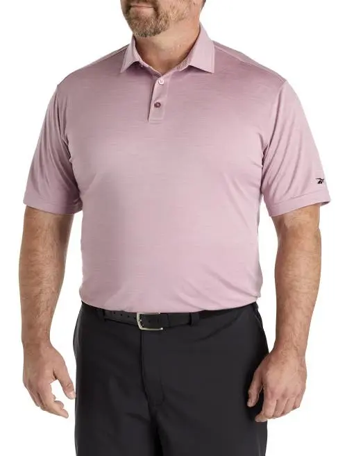 REEBOK Big & Tall Performance Heather Polo Shirt - Infused Lilac