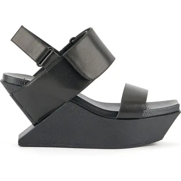 United Nude Delta Wedge Sandal With Adjustable Straps - Black