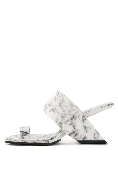 United Nude Loop Toe High Heel Sandals - White Marble