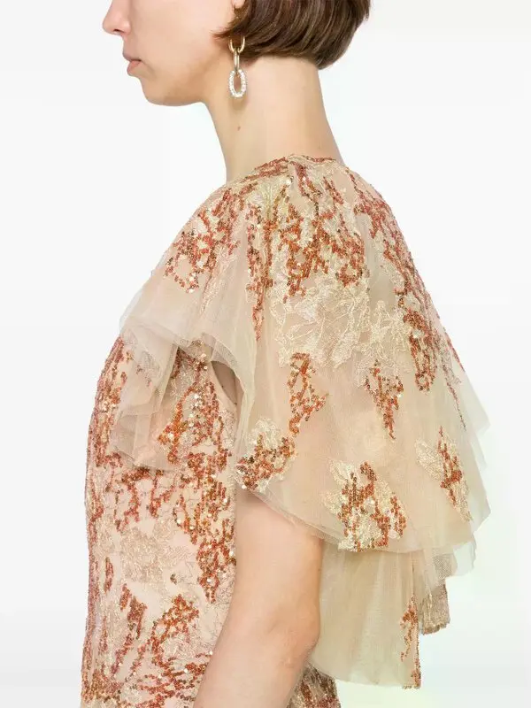 SAIID KOBEISY One-shoulder Embroidered Dress