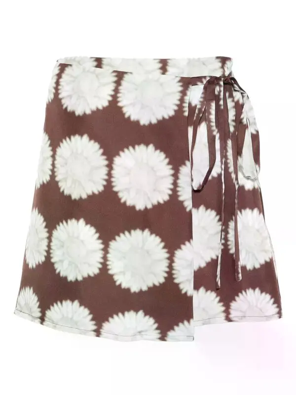 Asceno Positano Mini Skirt - Brown