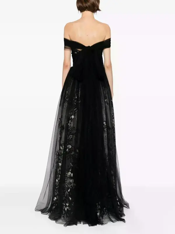 SAIID KOBEISY Gathered Tulle Gown