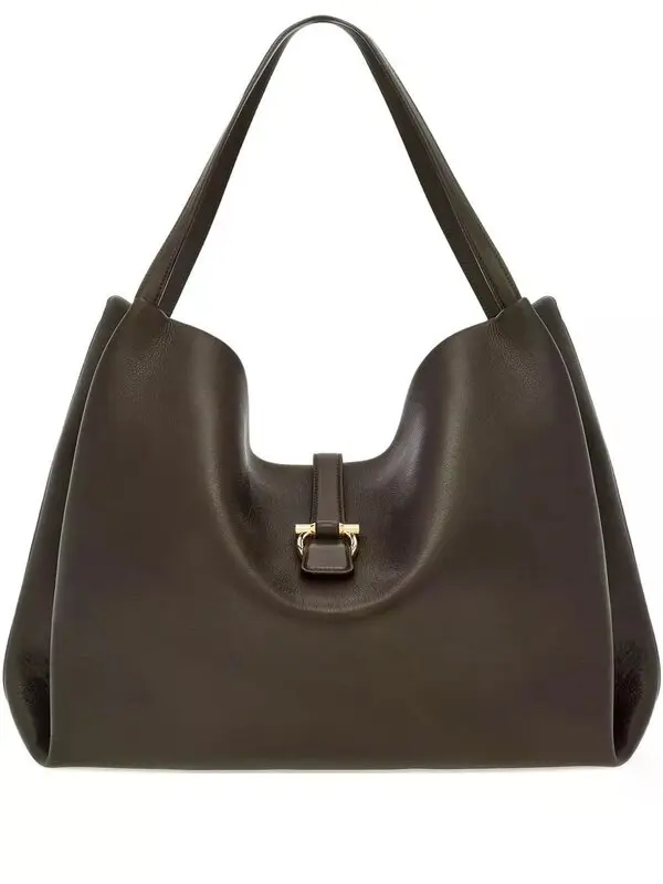 FERRAGAMO Leather Tote Bag - Grey