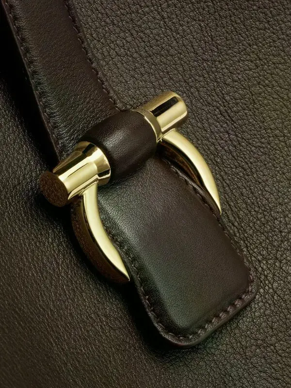 FERRAGAMO Leather Tote Bag - Grey