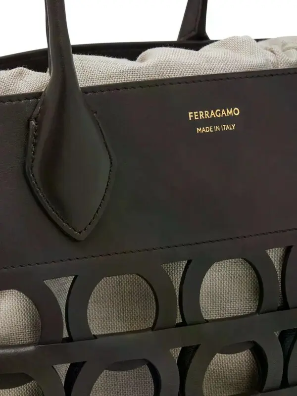 FERRAGAMO Gancini Cut-out Tote Bag