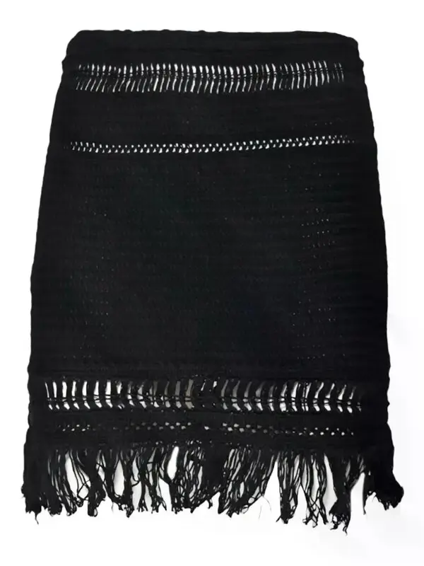 MARANT ETOILE Ardena Crochet-knit Mini Skirt - Black