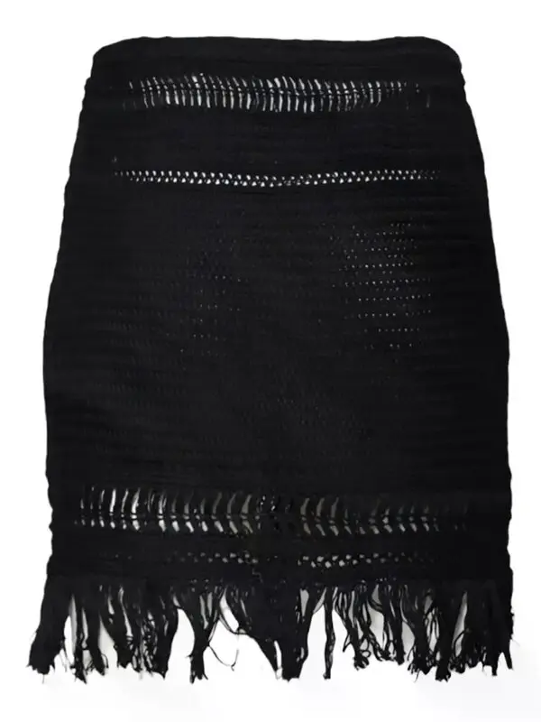 MARANT ETOILE Ardena Crochet-knit Mini Skirt - Black