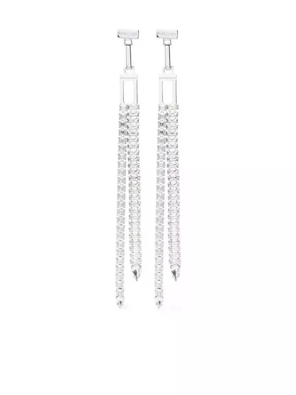 ELLEN CONDE How Long Is Forever Crystal Earrings - Silver