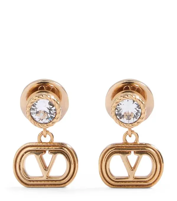 Valentino Garavani Crystal Stud Earrings - Gold
