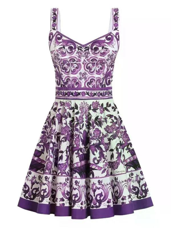 Dolce & Gabbana Majolica-print Mini Dress