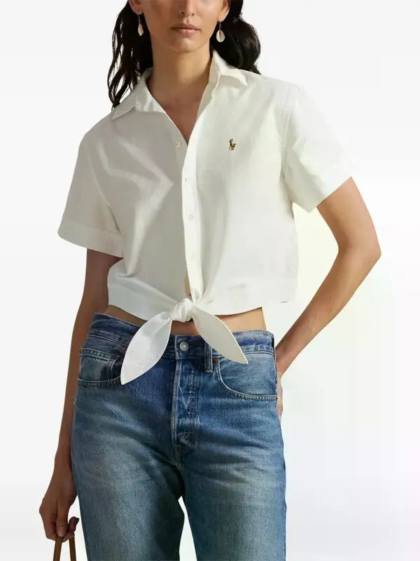 Polo Ralph Lauren Tied-front Short-sleeve Shirt