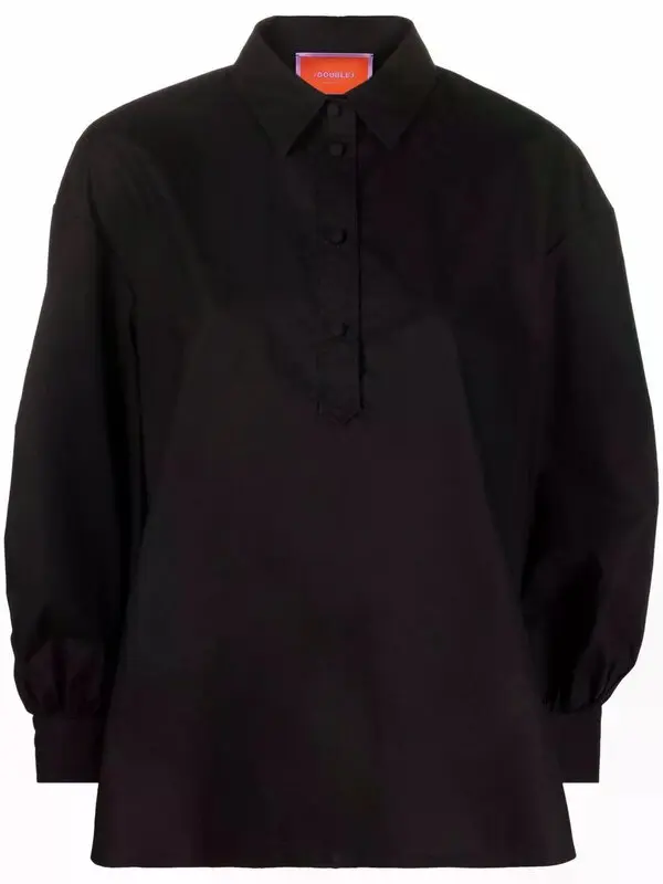 La DoubleJ Poet Button-placket Cotton Shirt